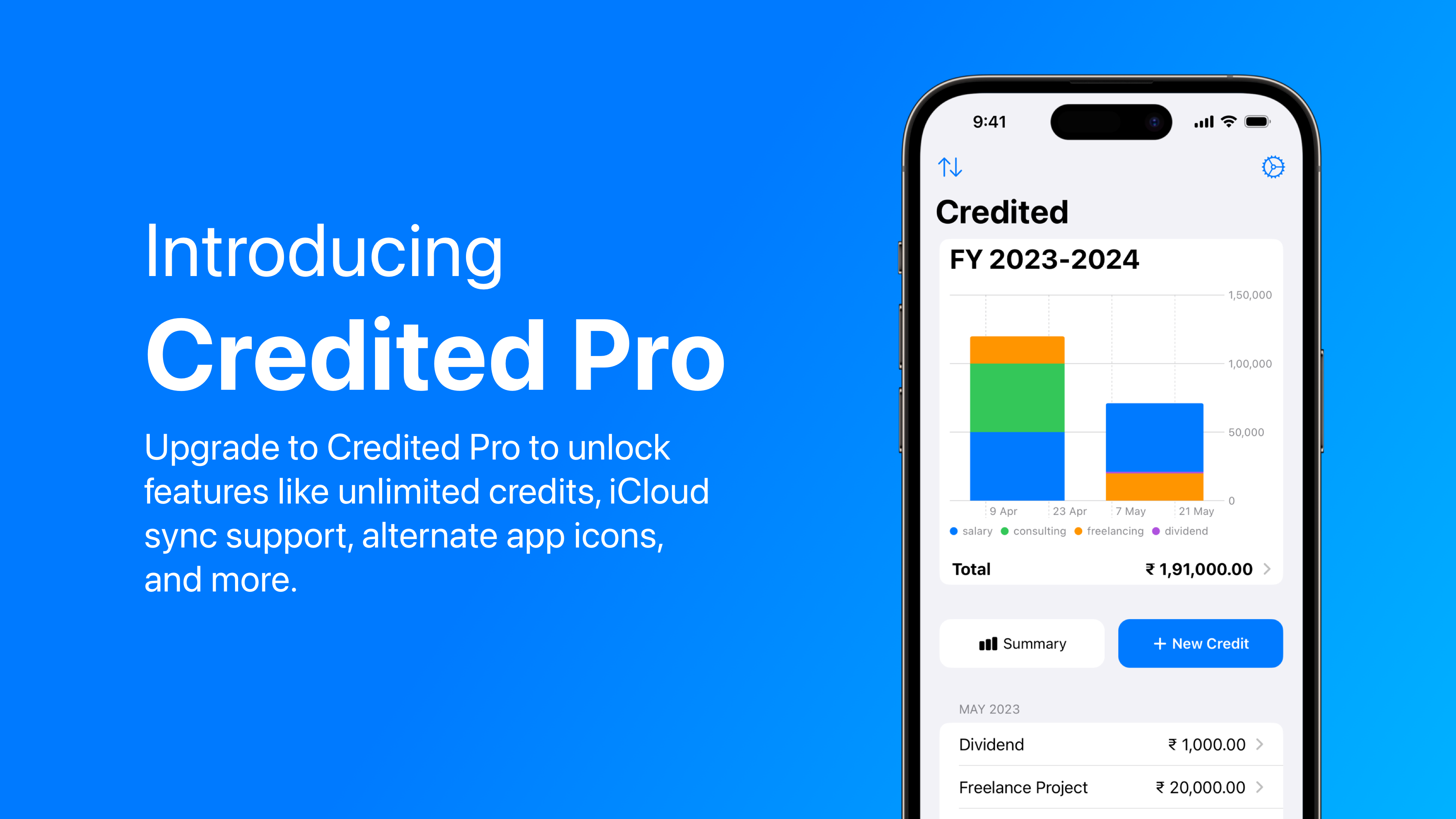 Introducing Credited Pro | Indie App Catalog